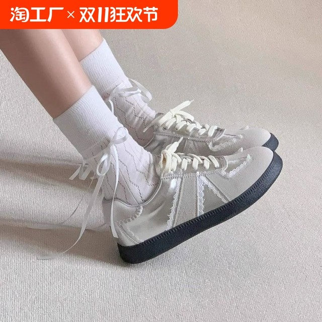 RV Sun Qian same virtual lover silver German training shoes 2024 autumn ...