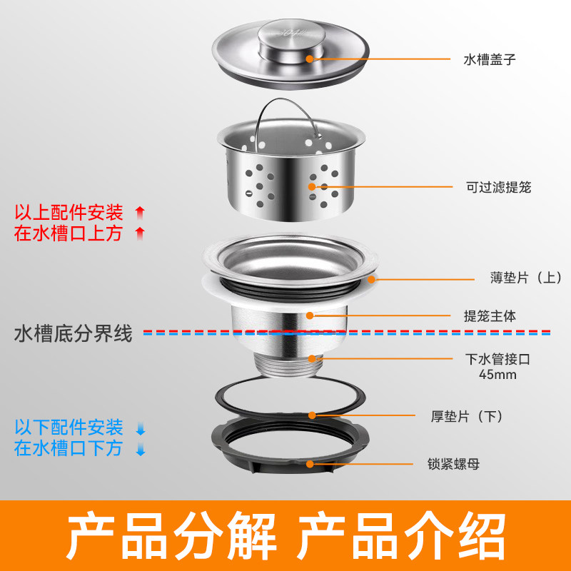 Stainless Steel Kitchen Sink Drain Set - Understand the Emperor