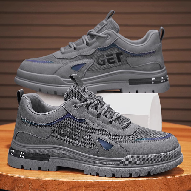 Labor protection men's shoes, summer breathable mesh mesh shoes, work ...