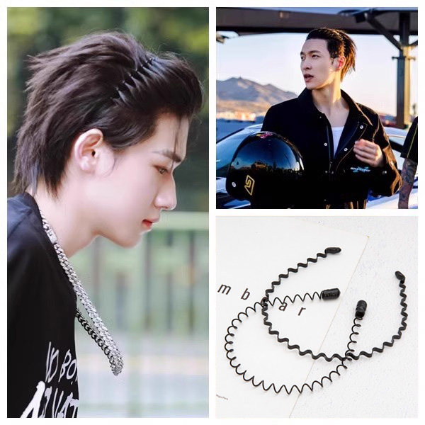 Men's hoop head hoop Men's hair band movement hair clip invisible women ...