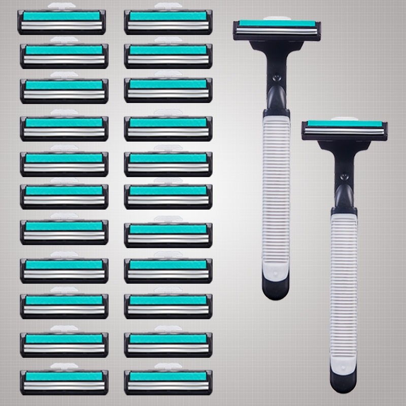 Double Layer Stainless Steel Razor - Manual Shaving Blade