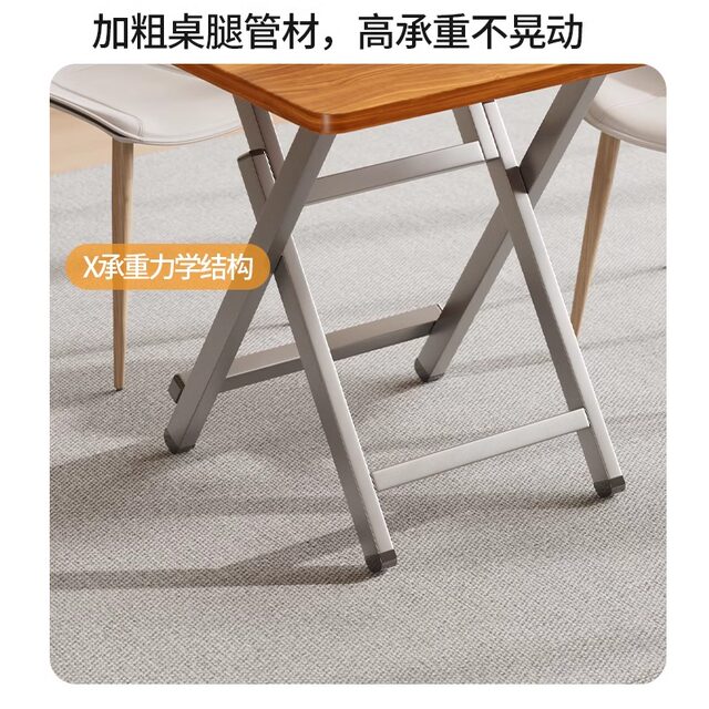 Foldable dining table for household small apartments simple round table ...