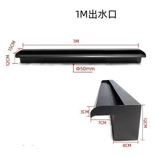 Stainless steel waterfall water outlet landscape water tank garden ...