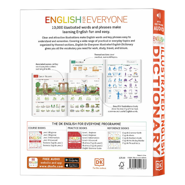 DK English 10000 word illustration English dictionary Practical phrase ...