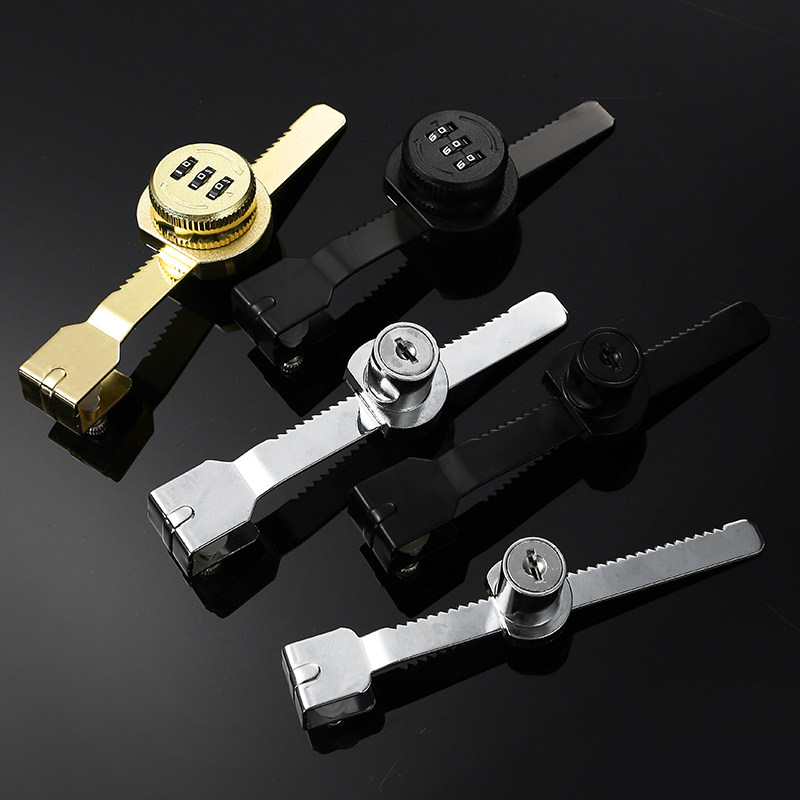 Dadongya Glass Display Cabinet Lock - Sliding Door Serrated Lock - Black