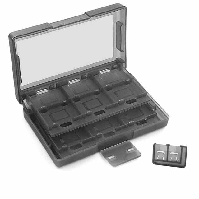 10 pcs a lot 24 in 1 Game Card Storage Box with 2 TF Card Sl