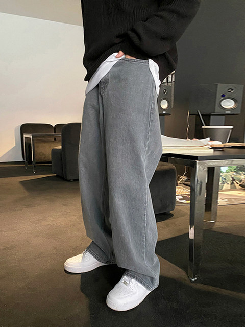 Mrcyc handsome jeans men's autumn and winter high -end sense new style ...