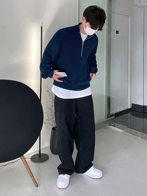 Mrcyc handsome jeans men's autumn and winter high -end sense new style ...