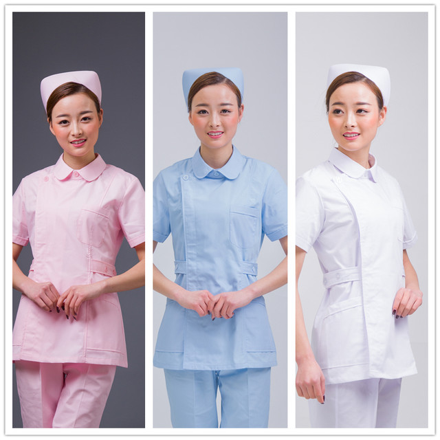 Nightingale nurse uniform split suit short-sleeved summer dress long ...