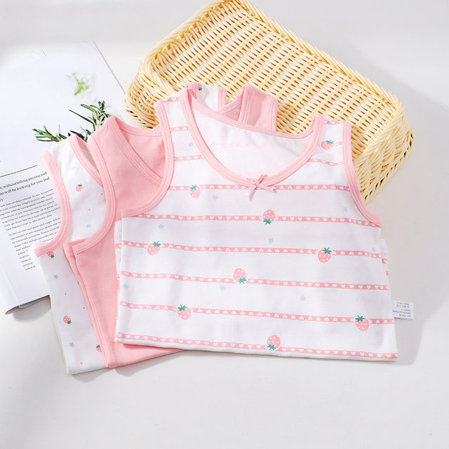 Children's vest female summer pure cotton thin inner wear little girl ...