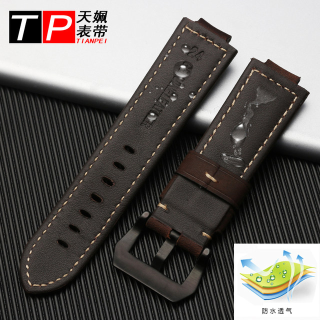Leather watch strap suitable for TIMEX tide T2N720T2N721T2N739 male ...
