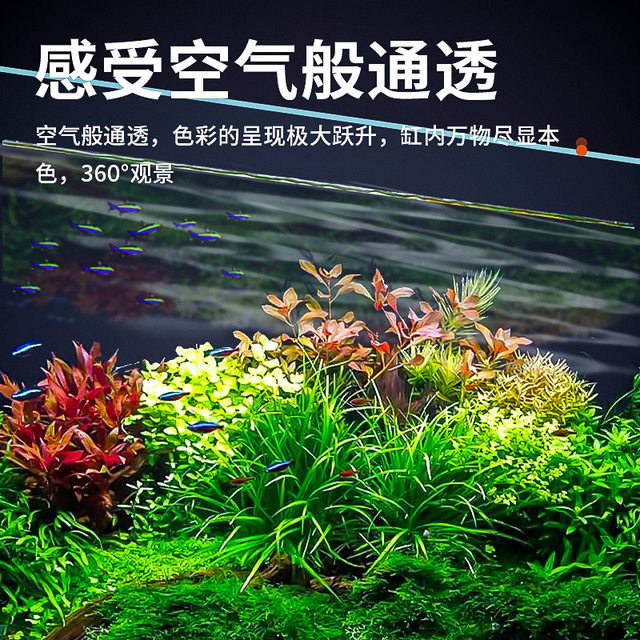Jinjing five-line ultra-white glass fish tank, home living room, large ...