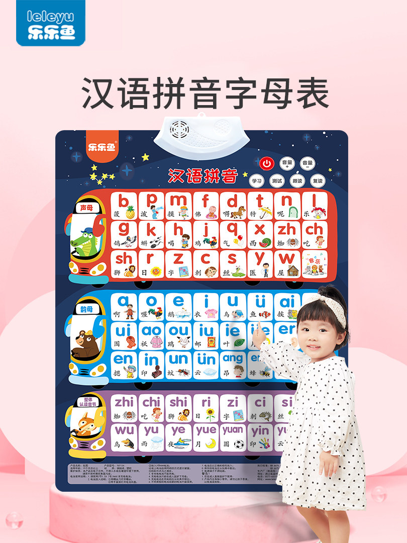 Lole Fish Chinese Pinyin Alphabet Wall Chart - Initial Vowel Training ...