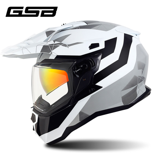 GSB rally helmet men's and women's double lens summer motorcycle full helmet locomotive rally ...