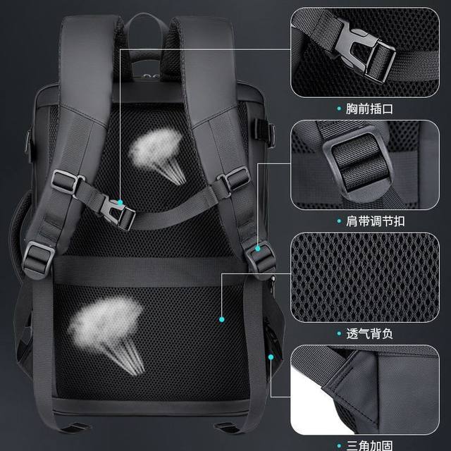 17.3-inch large-capacity hard shell backpack with expandable dry and ...