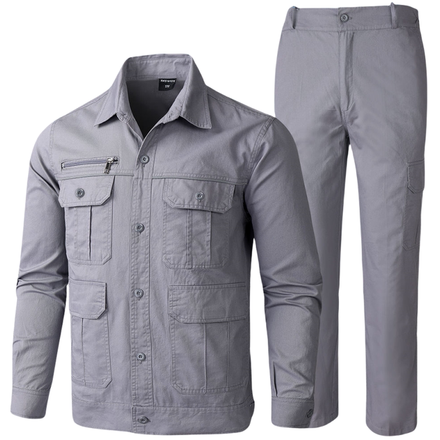 Summer pure cotton work clothes men's jacket electric welder anti ...