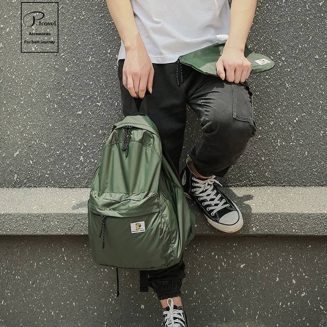 Japanese tide brand backpack ultra -light folding waterproof backpack ...