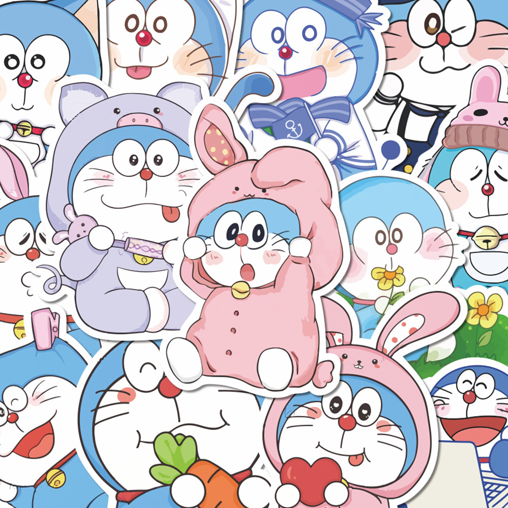 50 Cartoon Cute Doraemon Doraemon Stickers Hand Account Phone Case ...