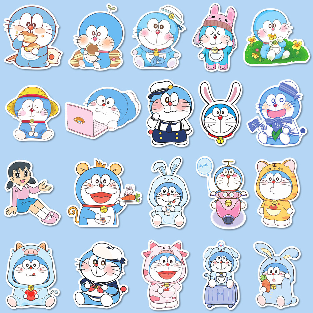 50 Cartoon Cute Doraemon Doraemon Stickers Hand Account Phone Case ...