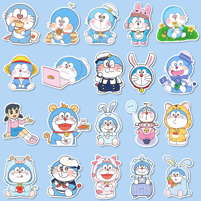 50 Cartoon Cute Doraemon Doraemon Stickers Hand Account Phone Case ...