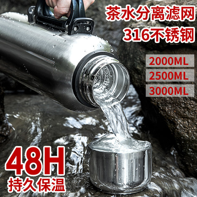316 stainless steel thermos cup large-capacity thermos bottle 2 liters ...