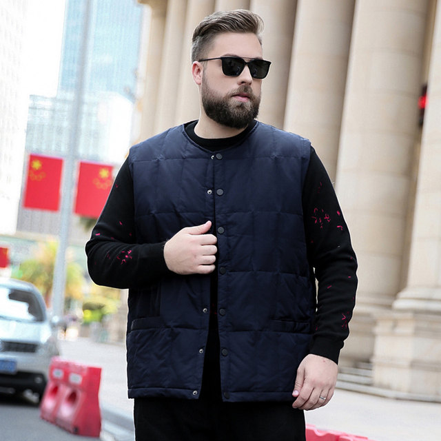 Men's fat man, fat man, middle-aged and elderly people, down vest ...