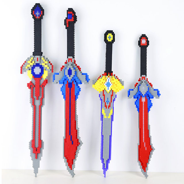 Block puzzle 6 to 12 years old boy 3D three -dimensional sword sword ...