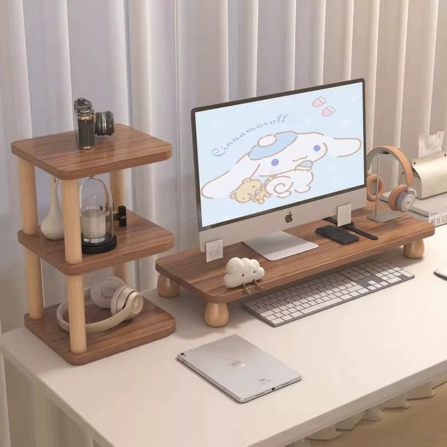 Desktop computer elevated monitor screen base desk stand desktop ...
