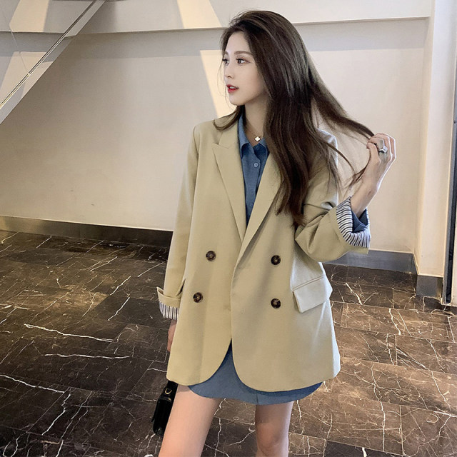 Small blazer women's 2024 new style high-end street-temperament double ...