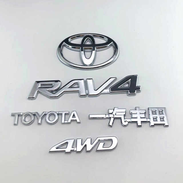Toyota RAV4 car logo FAW Toyota front and rear trunk logo 4WD English ...