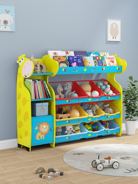 Children's toy storage shelf baby book frame picture book frame ...