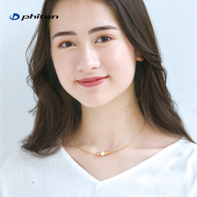 Phiten flagship storefreeasy light silk natural cotton pearl ball wire necklace choker necklace