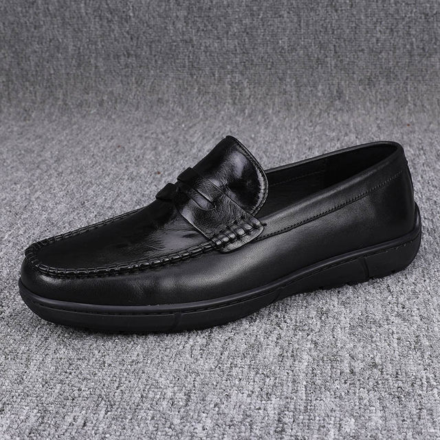 2024 new trendy thick-soled men's genuine leather breathable beanie ...