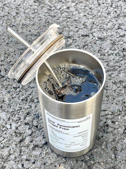 Niche coffee cup office stainless steel cup accompanying ice American ...