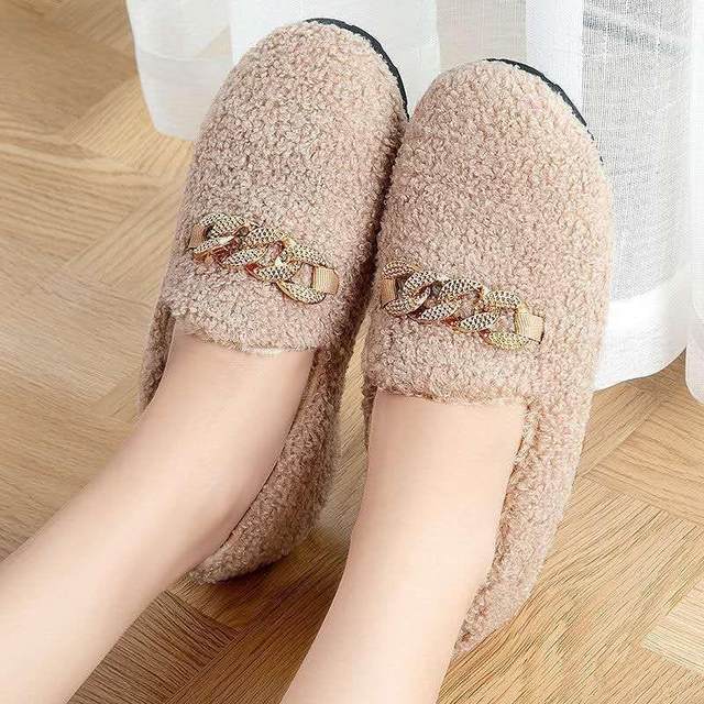 Doudou shoes for women in autumn and winter Korean version warm thick ...