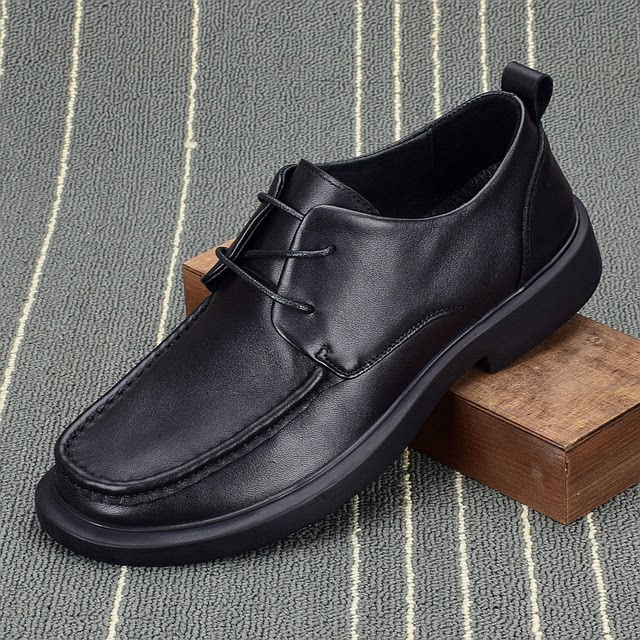 Genuine first-layer cowhide leather men's casual leather shoes ...
