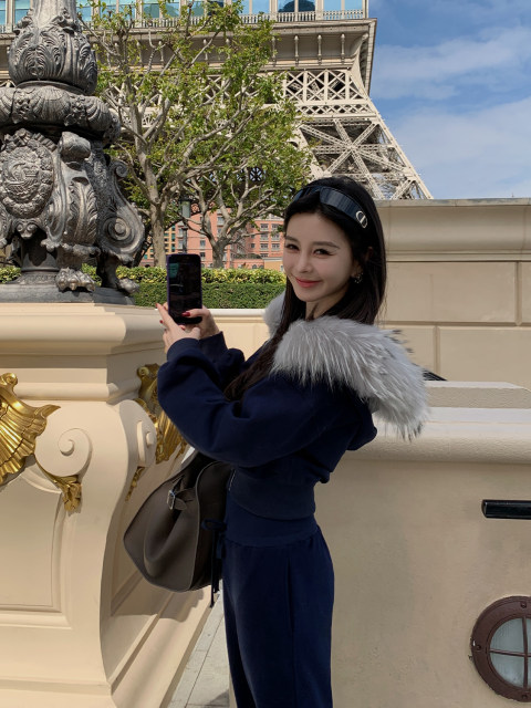 MINI STUDIO Xu Lin Korean-style quick private suit short 100 raccoon ...