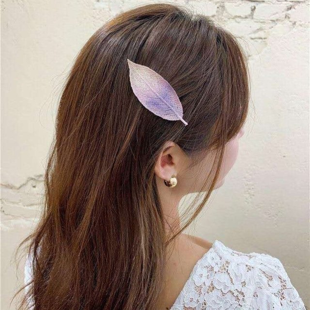 Internet celebrity ins leaf bangs stickers cute posts broken hair ...