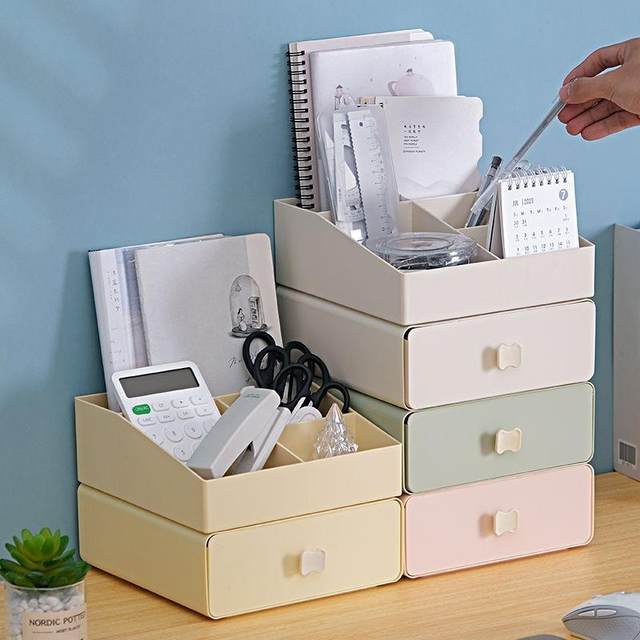 New dormitory desktop storage box high-value cosmetics dressing table ...