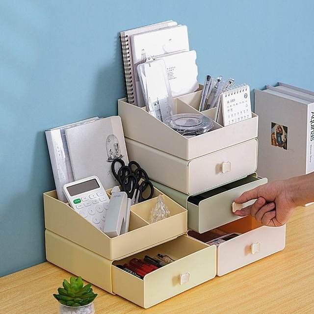 New dormitory desktop storage box high-value cosmetics dressing table ...