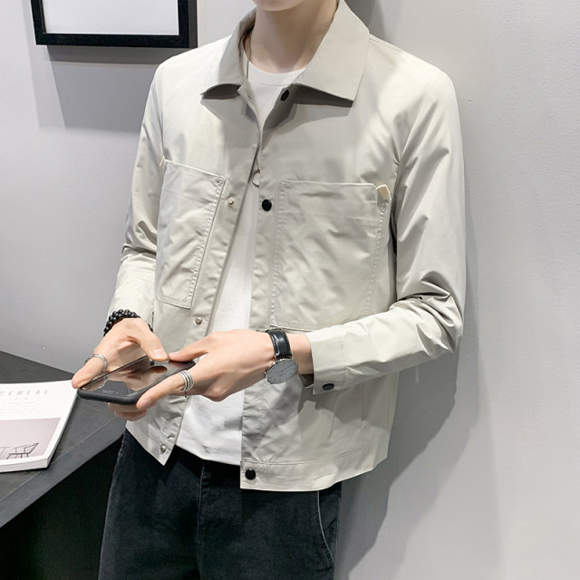 Spring parka Casual jacket XS lapel boys silm Casual Outwear small size ...