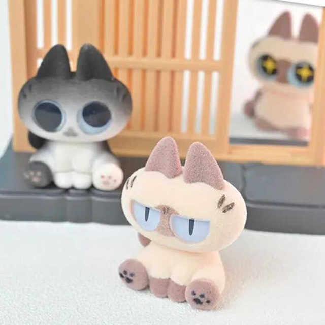 Siamese cat little bean paste, cute beans, blind box figure, cute ...