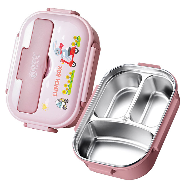Food-grade 316 stainless steel lunch box students special compartment ...