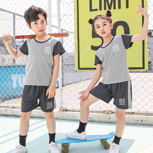 Children's quick-drying clothing suit boys sports toddler baby summer ...