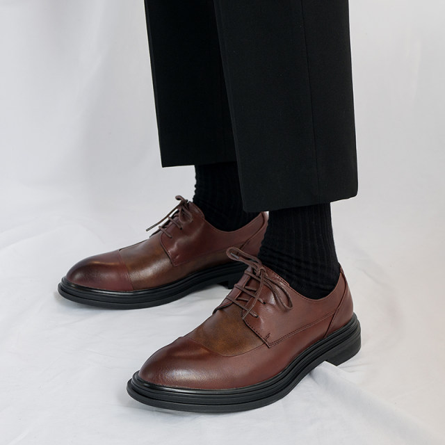 Leather shoes, men's formal business, high-end sense, men's casual ...