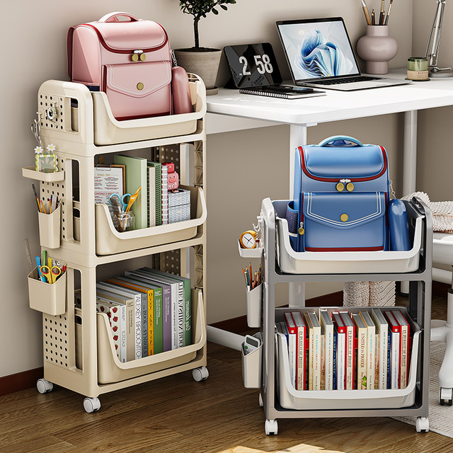 School bag storage rack, household dormitory under-table bookshelf ...