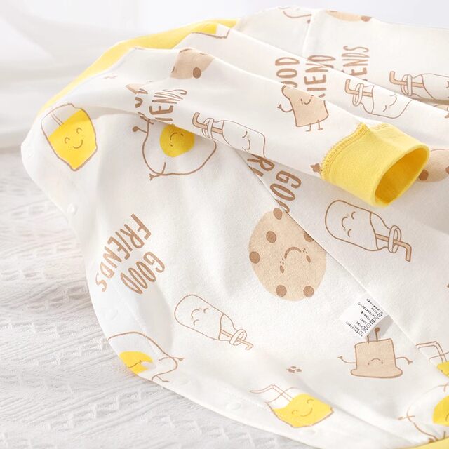Newborn baby jumpsuit pure cotton spring and autumn male and female baby harem long-sleeved ...