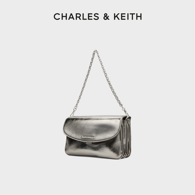 CHARLES/KEITH24 autumn new style CK2-20782418 chain flip handheld small ...