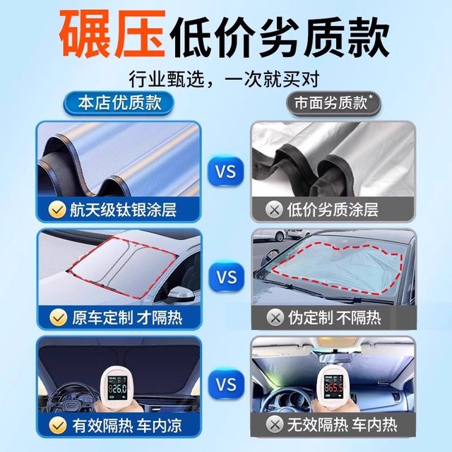 Car sun visor, small car window, sun protection, heat insulation, sun ...