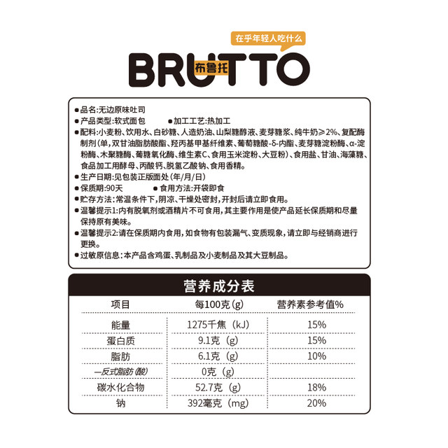 Brutto/Brutto milk endless toast breakfast food snacks nutrition whole ...